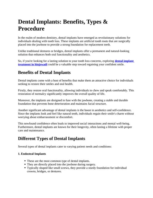 All On Four Dental Implant System | PPTX | Dental Health | Diseases and Conditions