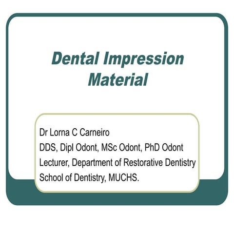 Dental Impression Material.ppt, for denture adhesive and other denture ...