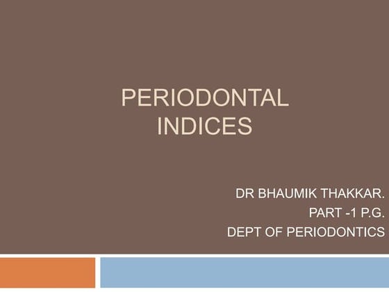 CPITN INDEX (Community Periodontal Index of Treatment Needs) | PPTX ...