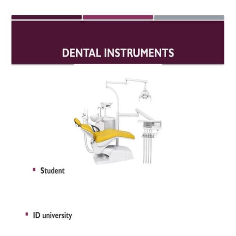 Instruments used for tooth preparation | PPTX