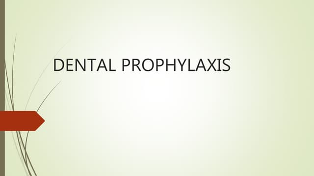 prevention of periodontal diseases | PPTX