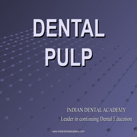 Anatomy of Dental Pulp | PPT
