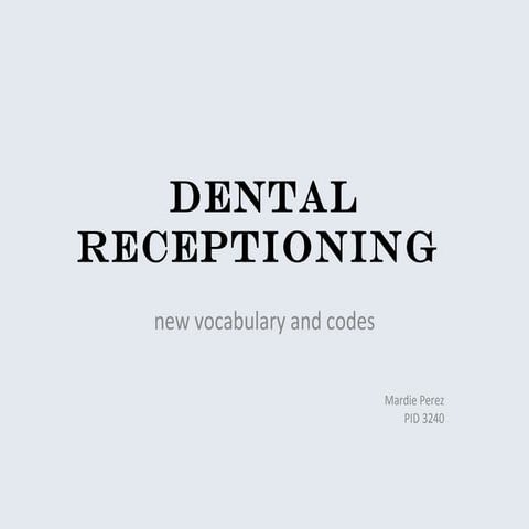 Dental charting, Cavity Classification, Basic Charting Terms | PPTX