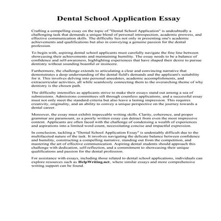 Dental School Application Essay.pdf