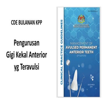 Pengurusan gigi kekal anterior yg teravulsi | PPTX
