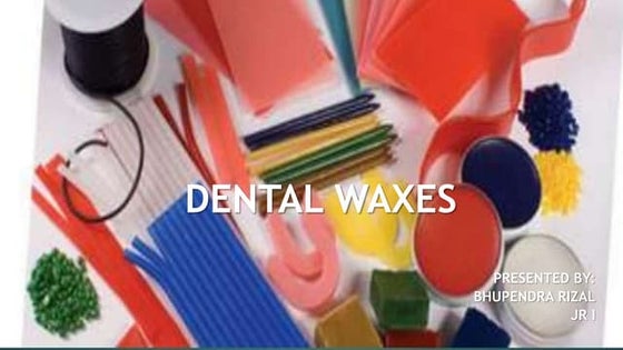 Inlay wax | Dentistry | PPTX | Oral care | Personal Care