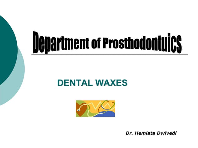 Inlay wax | Dentistry | PPTX