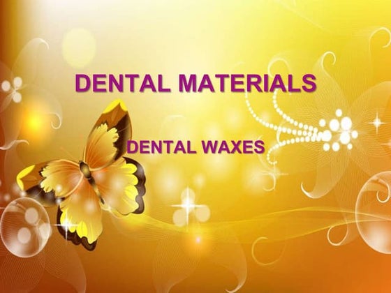 Inlay wax | Dentistry | PPTX | Oral care | Personal Care