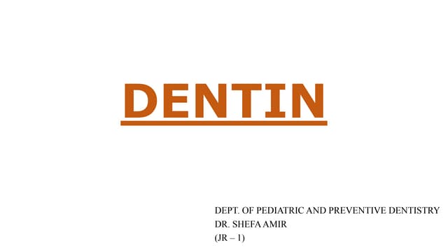 Histology of dentin | PPT
