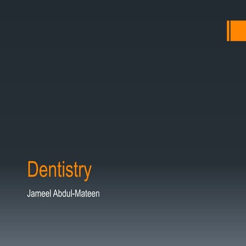 Dentistry career ppt | PPTX