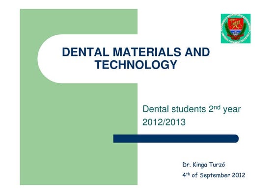 Introduction to Dental Materials | PPTX