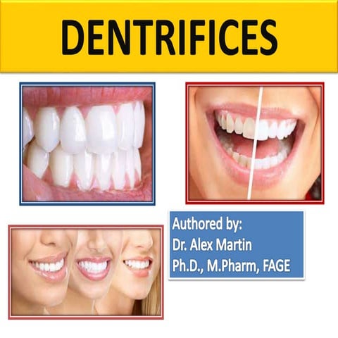 Dentrifices | PPTX