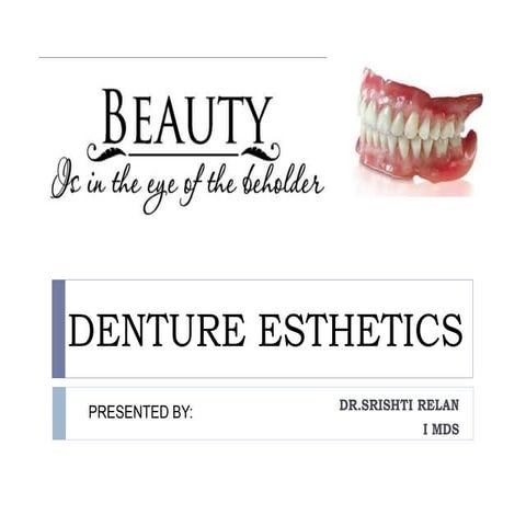 Denture esthetics | PPTX