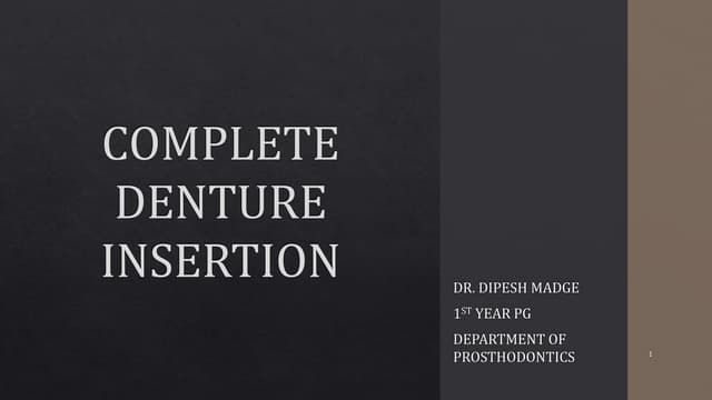 clinical & laboratory step in complete denture | PPTX