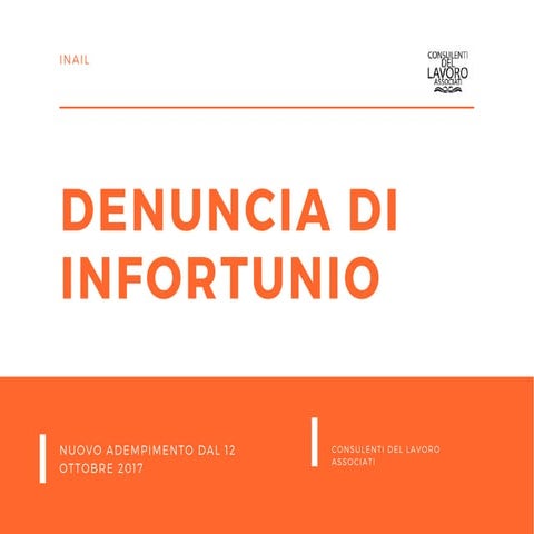 Denuncia infortunio nuova modalità | PDF