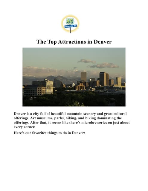 Things to do at Denver Airport | PDF
