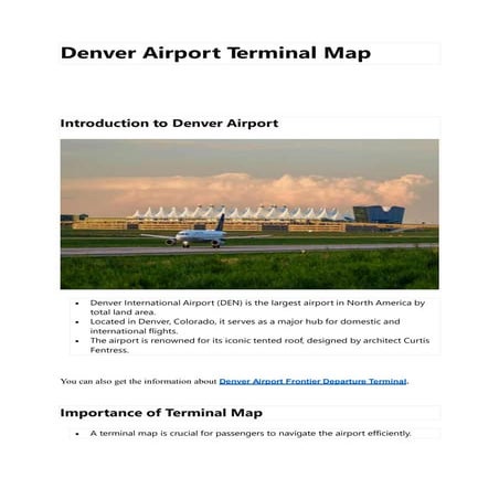 Denver Airport Terminal Map Airlines DEN Airport Pick Up And Drop Off