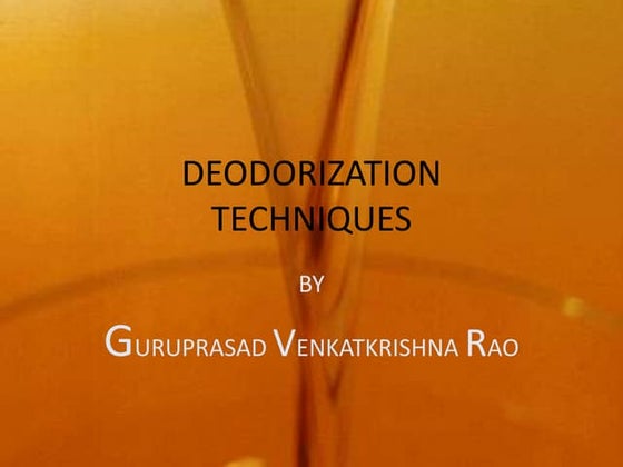 Processing of edible oil (Unit 3) | PPT