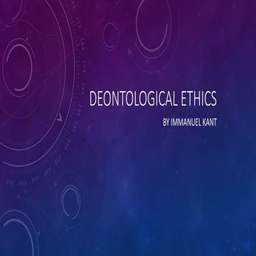 Deontological ethics | PPTX