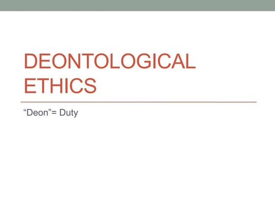 Deontological Ethics Open Letter To Academic Philosophy: All Your