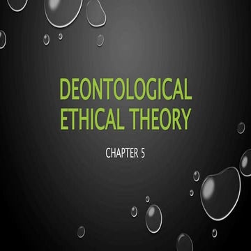Deontological Ethical Theory | PPTX