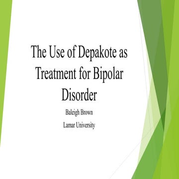 Depakote (valproic acid) | PPTX