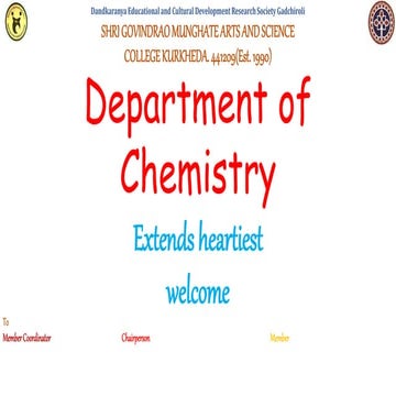 CHEMISTRY Department profile presentation | PPTX