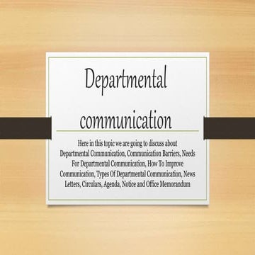 Departmental communication.pptxhhhhhhhhh | PPTX