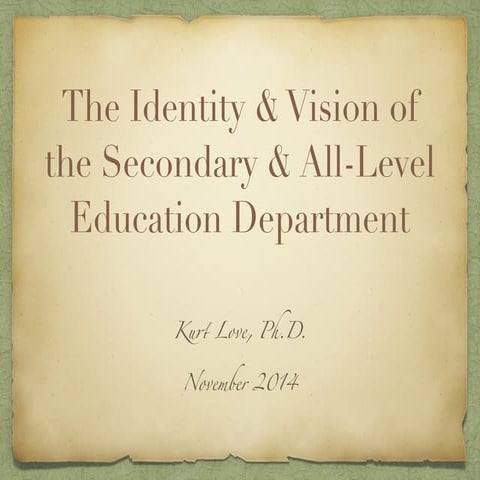 Departmental vision | PDF