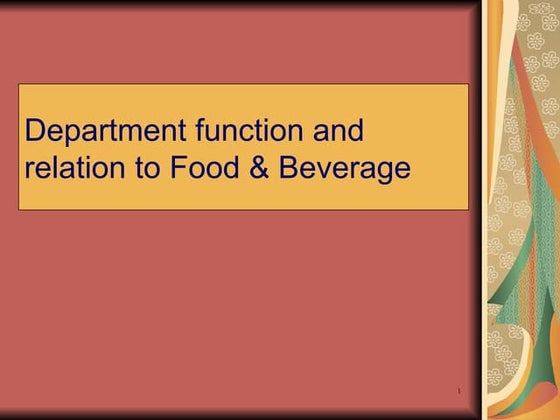 9 back of the house functions and staff (1) | PPT