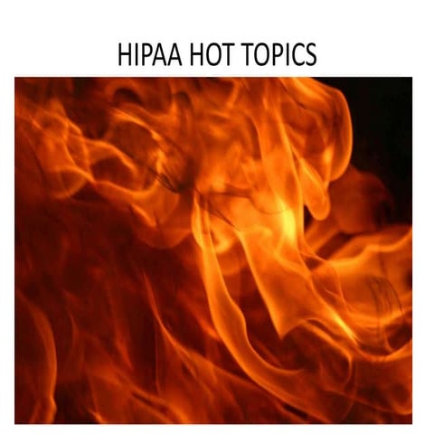 Department Head Hot Hipaa Topic Presentation | PPTX