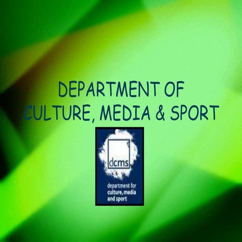 DEPARTMENT OF CULTURE, MEDIA & SPORT | PPTX | Children\'s Health ...