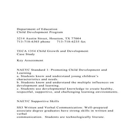 Department of Education Child Development Program 3214.docx | Parenting ...