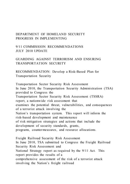 Transportation Security Administration "TSA 101" | PDF