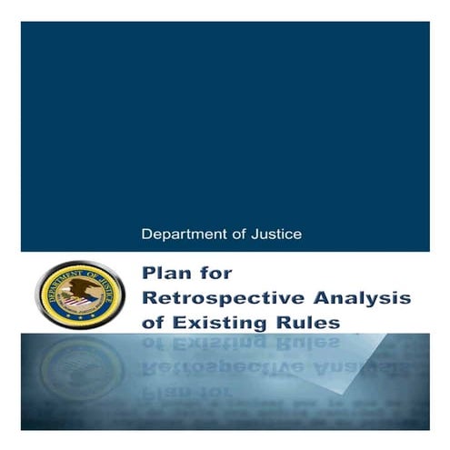 DOJ Regulatory Reform Plan August 2011 | PDF