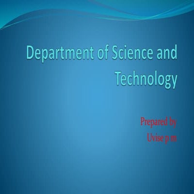 Department of science and technology | PPTX