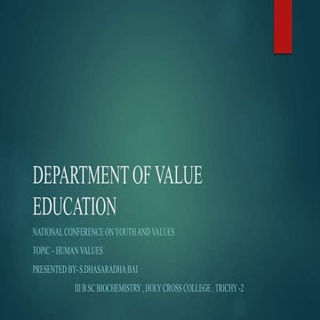 Department of value education | PPTX