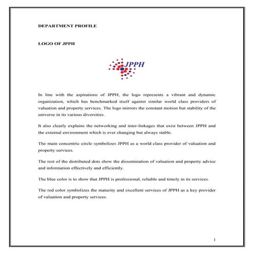 Department profile (1) | DOC