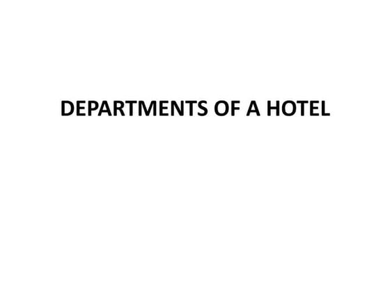HOSPITALITY OPERATIONAL MANAGEMENT | PPT