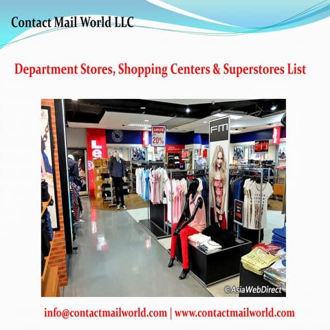 Department stores, shopping centers & superstores list | PDF