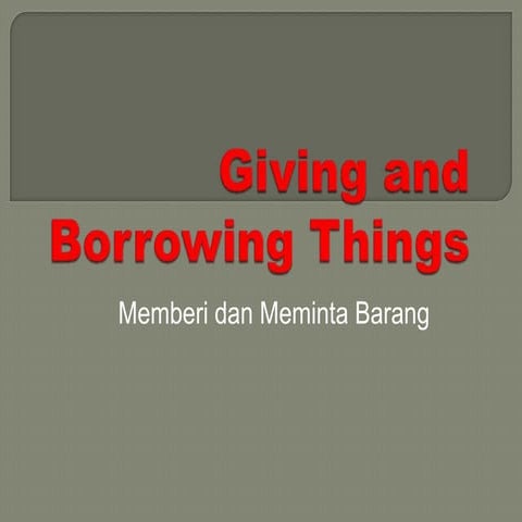 Depe giving and borrowing things | PPTX | Hinduism | Religion ...