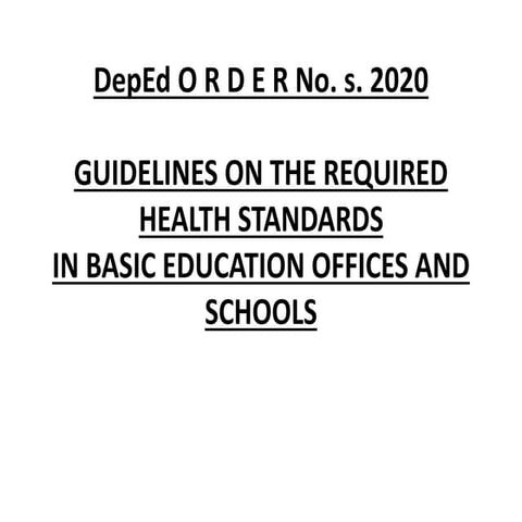 DepEd-O-R-D-E-R-No.-14-SERIES-2020-PRESENTATION-fINAL.pptx | Infectious ...
