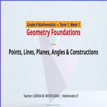 Grade 9 Mathematics: Foundations of Geometry and Geometric Construction ...