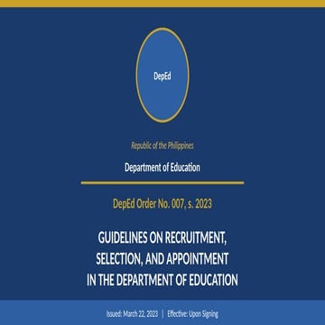 Comprehensive Guide to DepEd Order No. 7, s. 2023: Teacher I ...