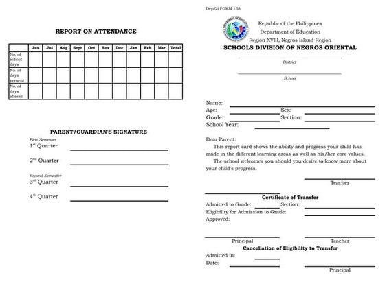 Form 137 school permanent record | DOCX | Professional School | Postgraduate Education