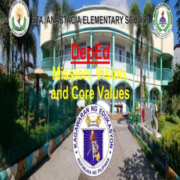 DepED Mission, Vision, and Core Values.pptx | Professional School ...