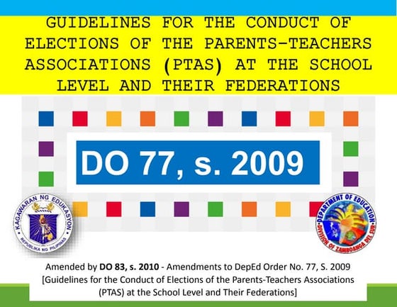 Guidelines on how to conduct HRPTA/CPTA Elections in every schools | PPTX