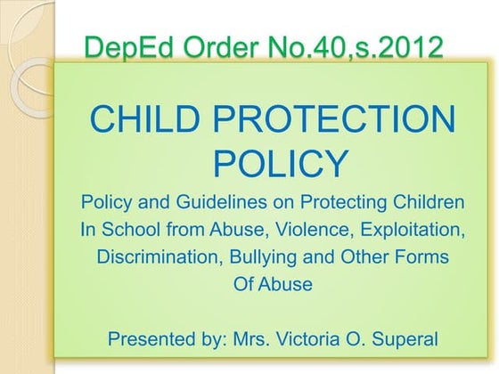 CPC FUNCTIONALITY TOOL deped protection policy | PPT