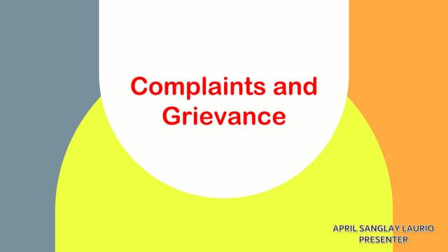 Grievance Committee Training Presentation | PPTX