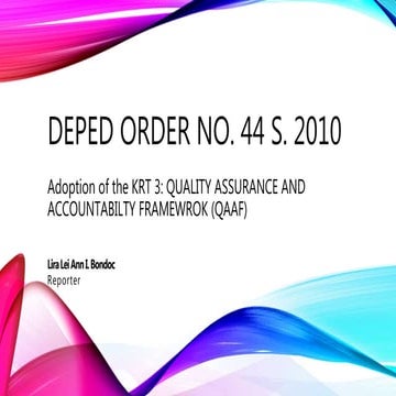 Dep ed order no 44 s 2010 | PPTX